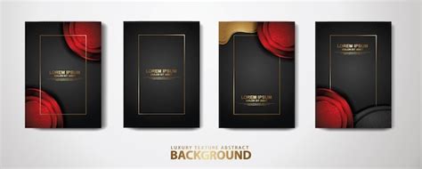 Premium Vector Set Of Cover Design Template With Futuristic And Dynamic Overlap Layers Background