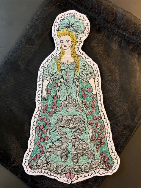 Marie Antoinette Flatsy Textile Art Doll Ready To Hang Or Stick To The Fridge Etsy