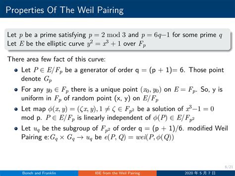 Identity Based Encryption From The Weil Pairing Ppt