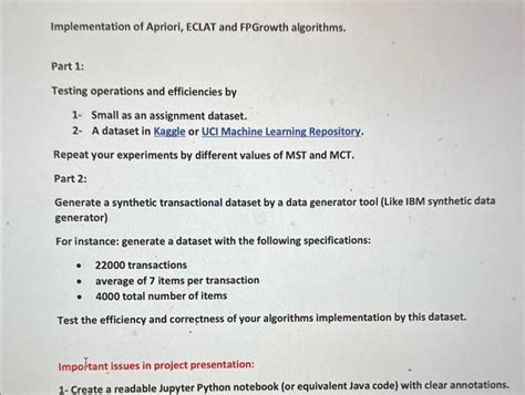Solved Implementation Of Apriori Eclat And Fpgrowth