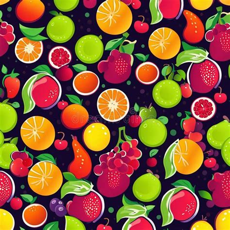 Unique Assorted Colorful Fruits Background Illustration Stock Illustrations 46 Unique Assorted