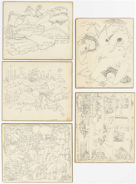 John Silk Deckard American 1938 1994 5 Ink Drawings Auction