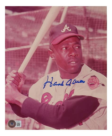Hank Aaron Signed Braves 8x10 Photo Beckett Pristine Auction