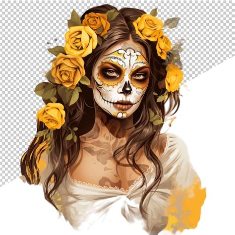 A Woman With A Skull Painted On Her Face And The Words Skull On It