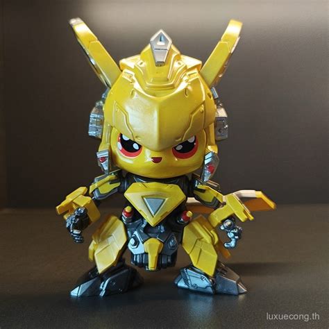 ชุดโมเดลรถอนิเมะ Transformers Pikachu Cos Bumblebee Alloy Kit รูปปั้น