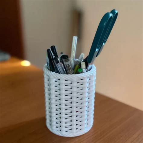 Woven Pen Holder 3d Printed Pen Holder 3d Printer 3d Etsy