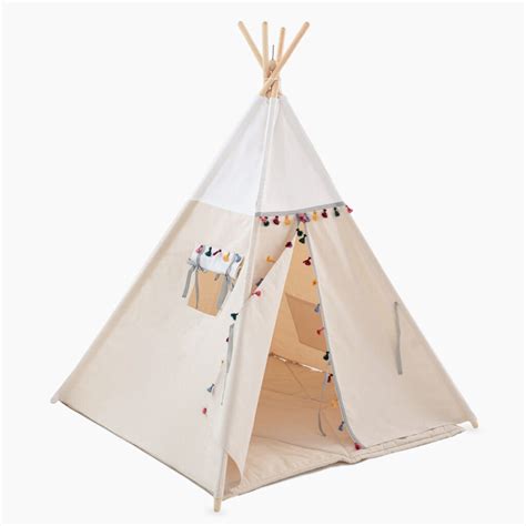 White Tipi Tent With Tassel Tipi White Boho Cozy And Dozy