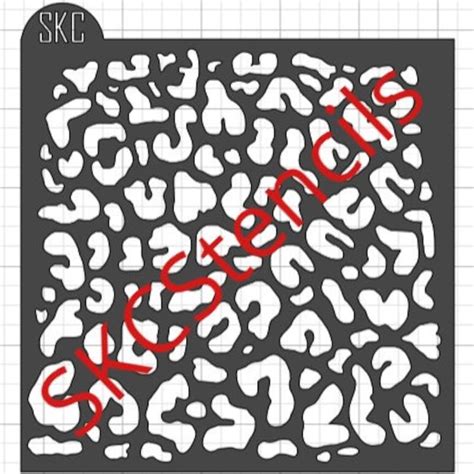 Cheetah Print Stencil Etsy