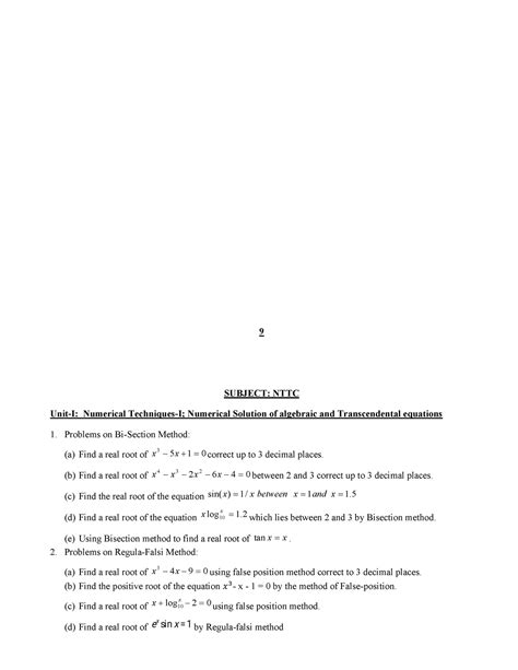 Nttc Allinone Nttc Notes 9 Subject Nttc Unit I Numerical