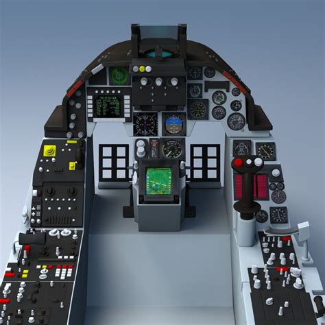 F16 Cockpit 3d Model 79 Ma Fbx Obj Free3d