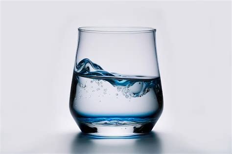 물 한잔 건강을 위해 깨끗한 담수를 닫습니다 유리에서 신선한 순수한 물을 붓는 프리미엄 사진