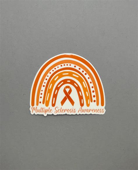 Multiple Sclerosis Awareness Rainbow Sticker Ms Awareness Ms