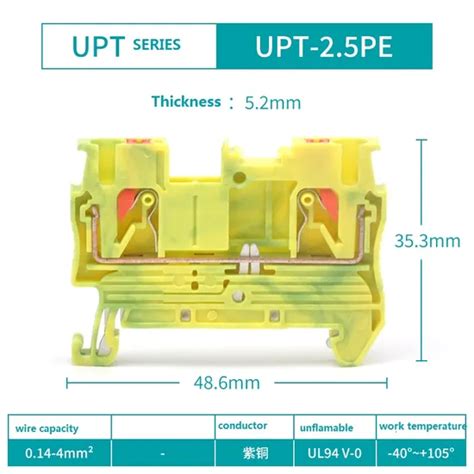 25mm2 Phoenix Replacement Feed Through Push In Connection Spring