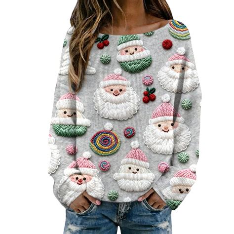 Ugly Sweater Christmas Women Festive Knit Sweater For Cozy Yarn