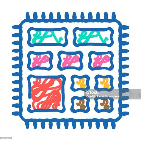 Microcontroller Electrical Engineer Icon Doodle Illustration Stock Illustration Download Image