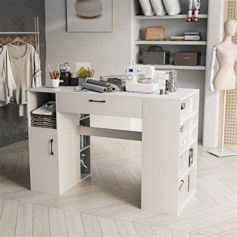 Craft Table With Storage Artwork Sewing Table 14 Large