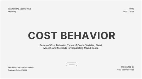 The Basics Of Cost Behavior Cara Babidapdf