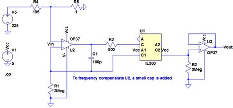 Microcontroller Optoisolator Circuit Using Il300 Electrical