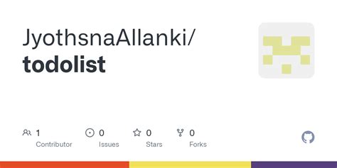 GitHub JyothsnaAllanki Todolist