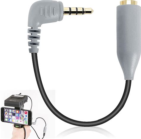 35mm Trs Male To 35mm Female Trrs Microphone Adapter For