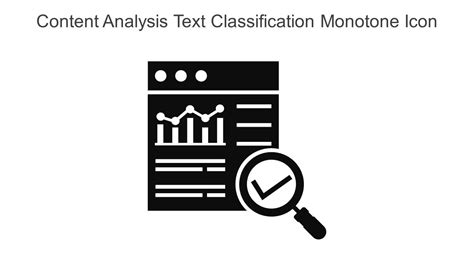 Content Analysis Text Classification Monotone Icon In Powerpoint Pptx Png And Editable Eps