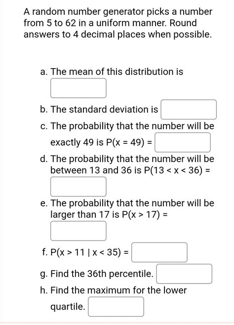 Solved A Random Number Generator Picks A Number From 5 ﻿to