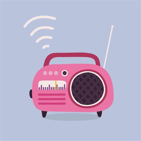 Pink Cute Cartoon Radio 7017441 Vector Art At Vecteezy