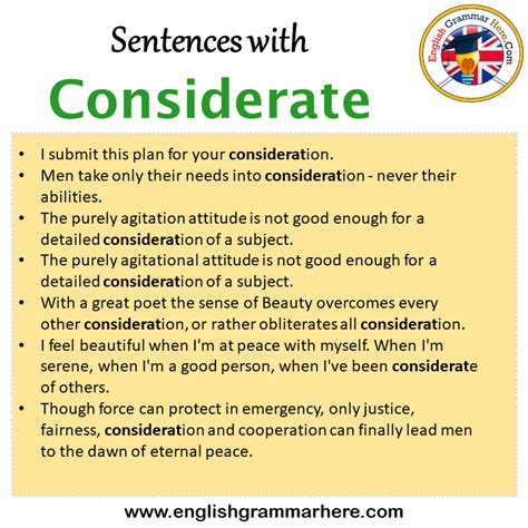 Sentences With Considerate Considerate In A Sentence In English