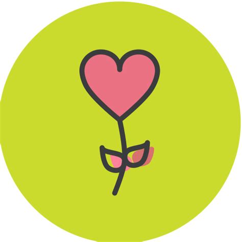 Heart Amogh Design Rounded Lineal Color Icon