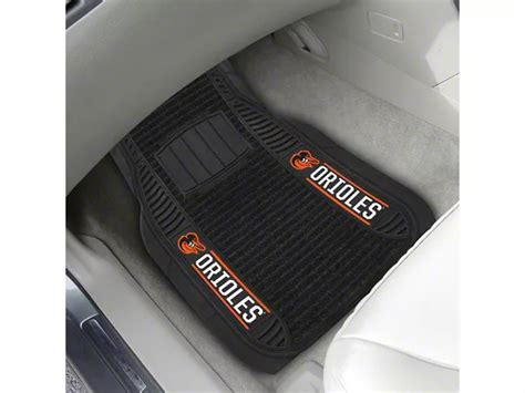 Mach E Molded Front Floor Mats With Baltimore Orioles Logo Universal