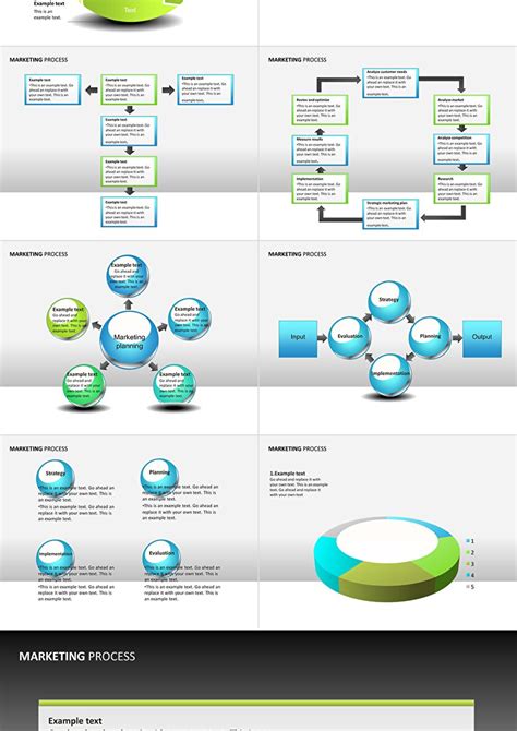 市场流程ppt图表模板卡卡办公