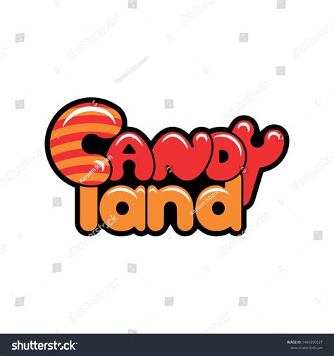 Candy Land Logo Design Vector Stock Vector Royalty Free 1481850527