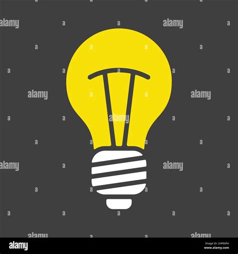 Light Bulb Line Icon Vector On Dark Background Idea Sign Solution