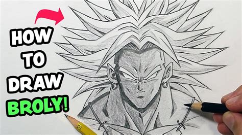 How To Draw Broly For Beginners Step By Step Tutorial Youtube