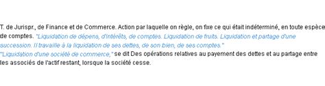 Liquidation La Définition