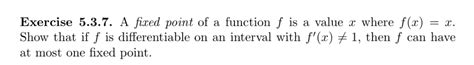 solved i exercise 5 3 7 a fixed point of a function f is