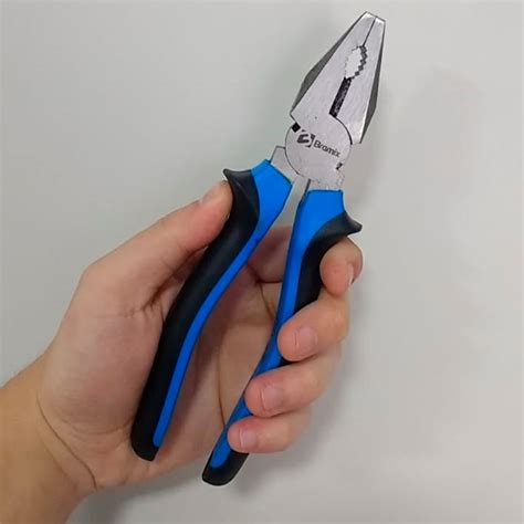 Alicate Universal 8 Aço Carbono E Cabo Emborrachado Azul Shopee Brasil