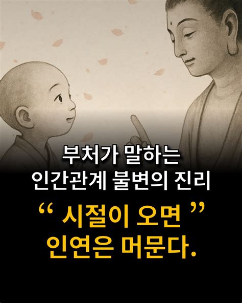 포레스트 불교에서는 그것을 시절인연이라고 한다 초역부처의말 부처 명언 필사 시절인연 철학 인간관계 Instagram