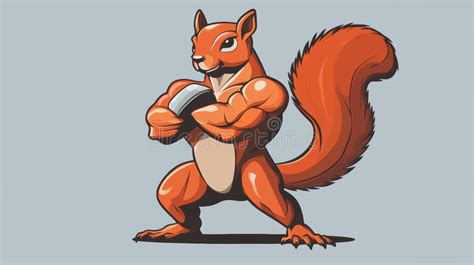 Mighty Squirrel Mascot Stock Illustration Illustration Of Hockey
