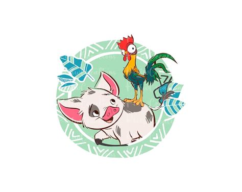 Heiheiandpuamoana Svg Outline Dxf Eps Pdf Png Cricut Cutting File