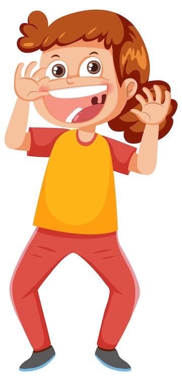 Premium Vector Naughty Playful Girl Cartoon Character 3997691