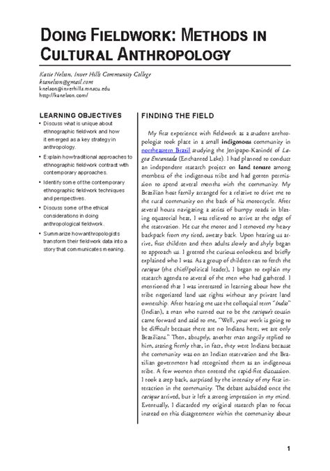 Perspectives Oer Textbook Section 3 Doing Fieldwork Methods In Cultural