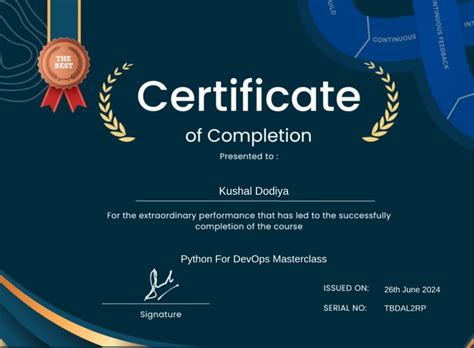 Completed Python For Devops Masterclass Kushal Dodiya Posted On The Topic Linkedin