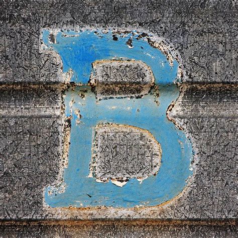 Letter B Typography In Blue And Black