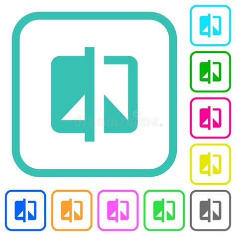 Invert Theme Vivid Colored Flat Icons Stock Vector Illustration Of