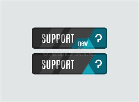 support button futuristic hi tech ui design stock vector
