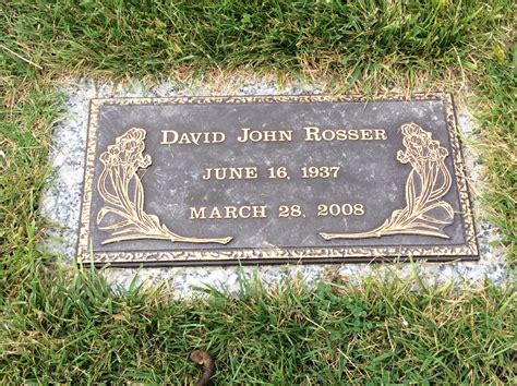David John Rosser 1937 2008 Find A Grave Memorial