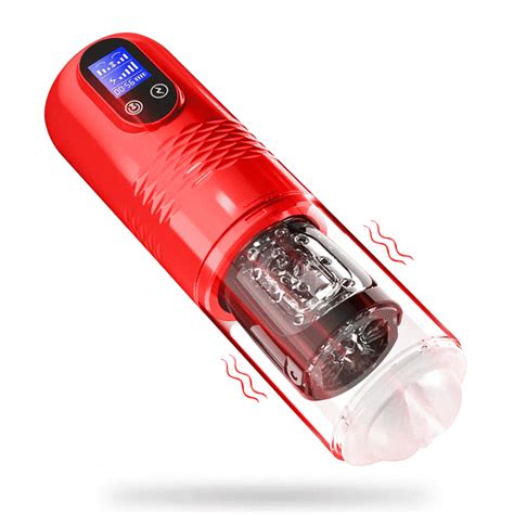 Taylor 10 Vibrating And 6 Thrusting Lcd Display Male Masturbator Men Pocket Pussy Male Stroker
