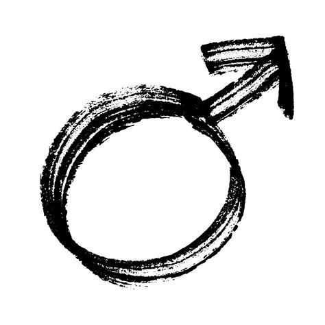 New Equality Hand Drawn Male Gender Identity Sign Symbol Used To