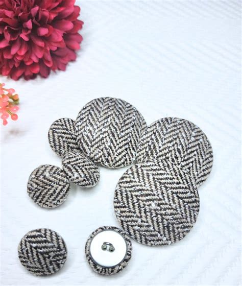 Gray Chevron Button Wool Buttons Upholstery Button Use For Tufting Headboards Refresh